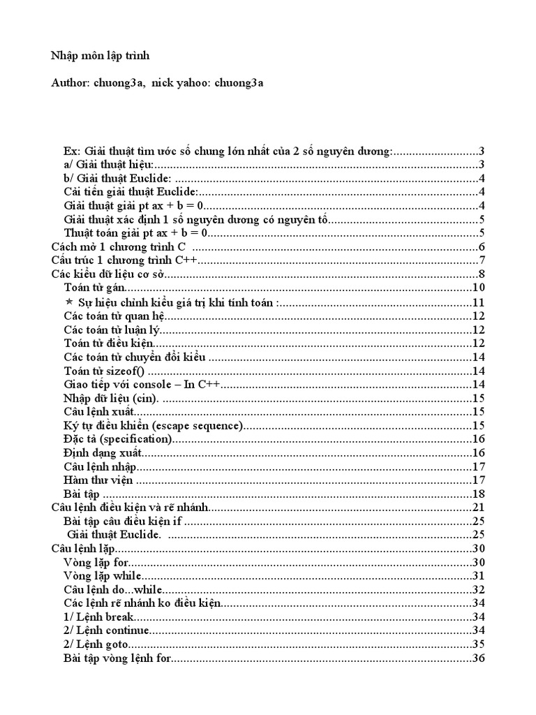 Nhap Mon Lap Trinh | PDF