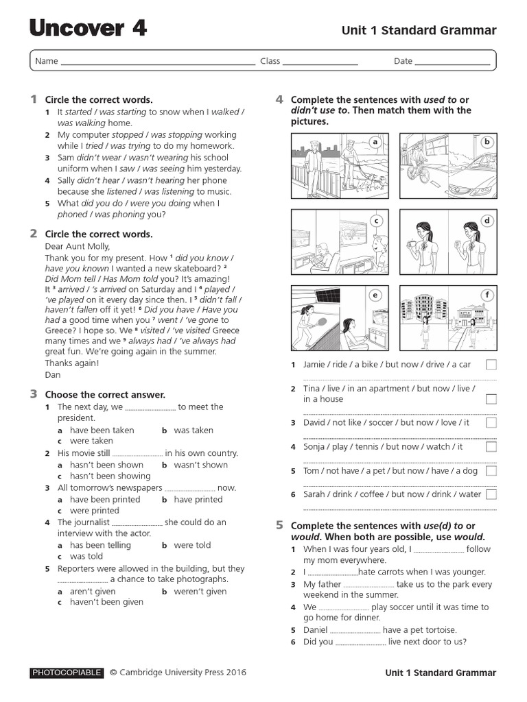 Unit 1 Grammar Standard | PDF