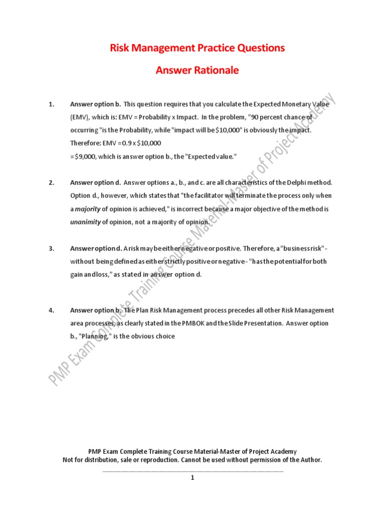Calculating Risk: An Analysis of Risk Management Concepts and Formulas ...