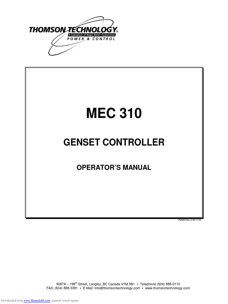 MEC 310 Genset Controller | PDF | Light Emitting Diode | Voltage