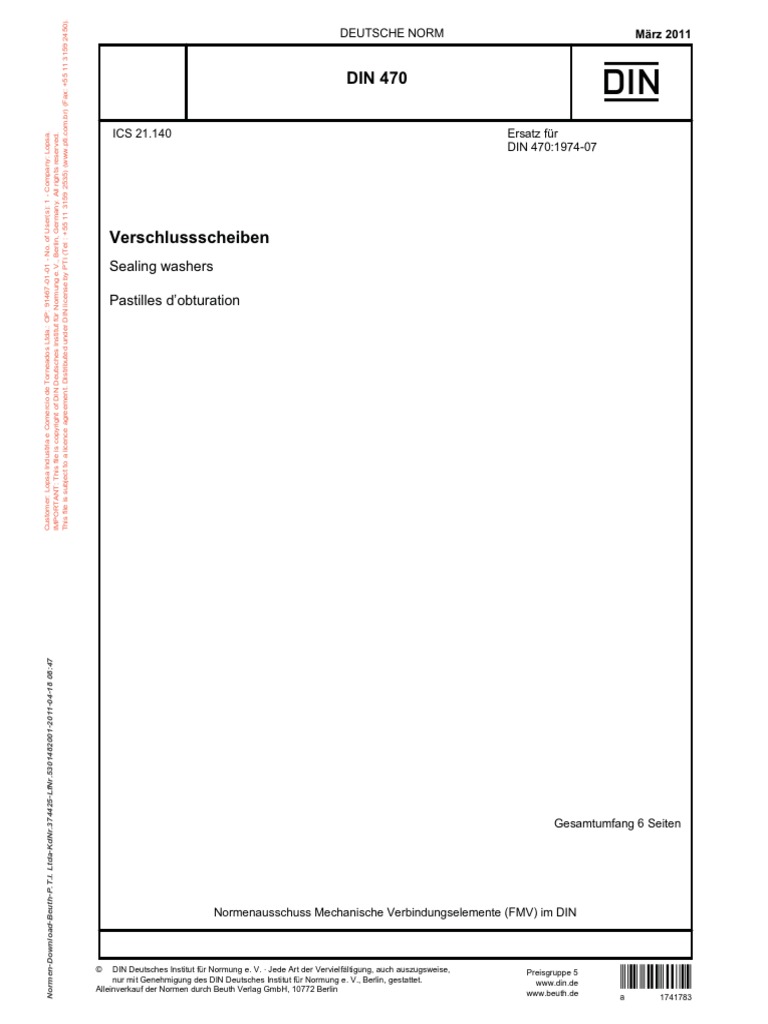 Din 470 PDF | PDF | Metrology | Industries