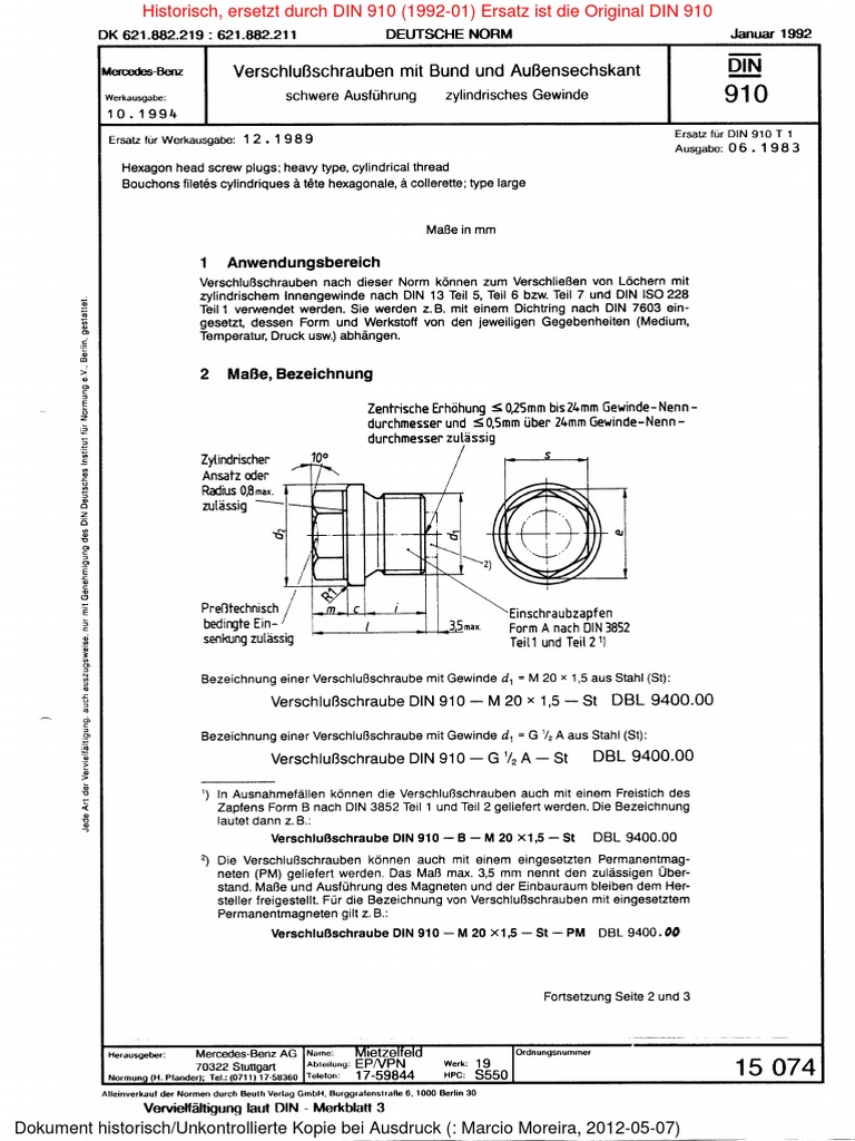 Din 910 PDF | PDF