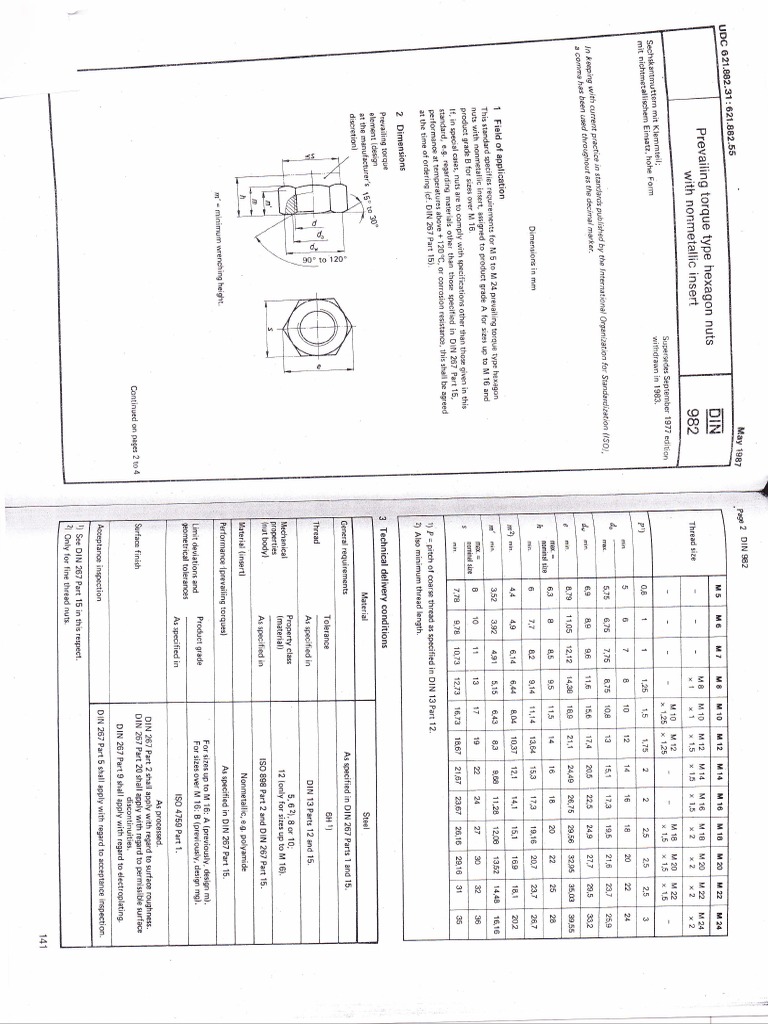 DIN 982 e 985 PDF | PDF