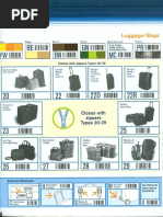 Baggage Chart | PDF | Baggage | Manufactured Goods