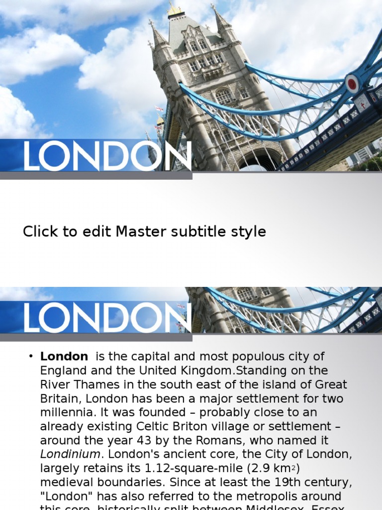 Click To Edit Master Subtitle Style | PDF | United Kingdom