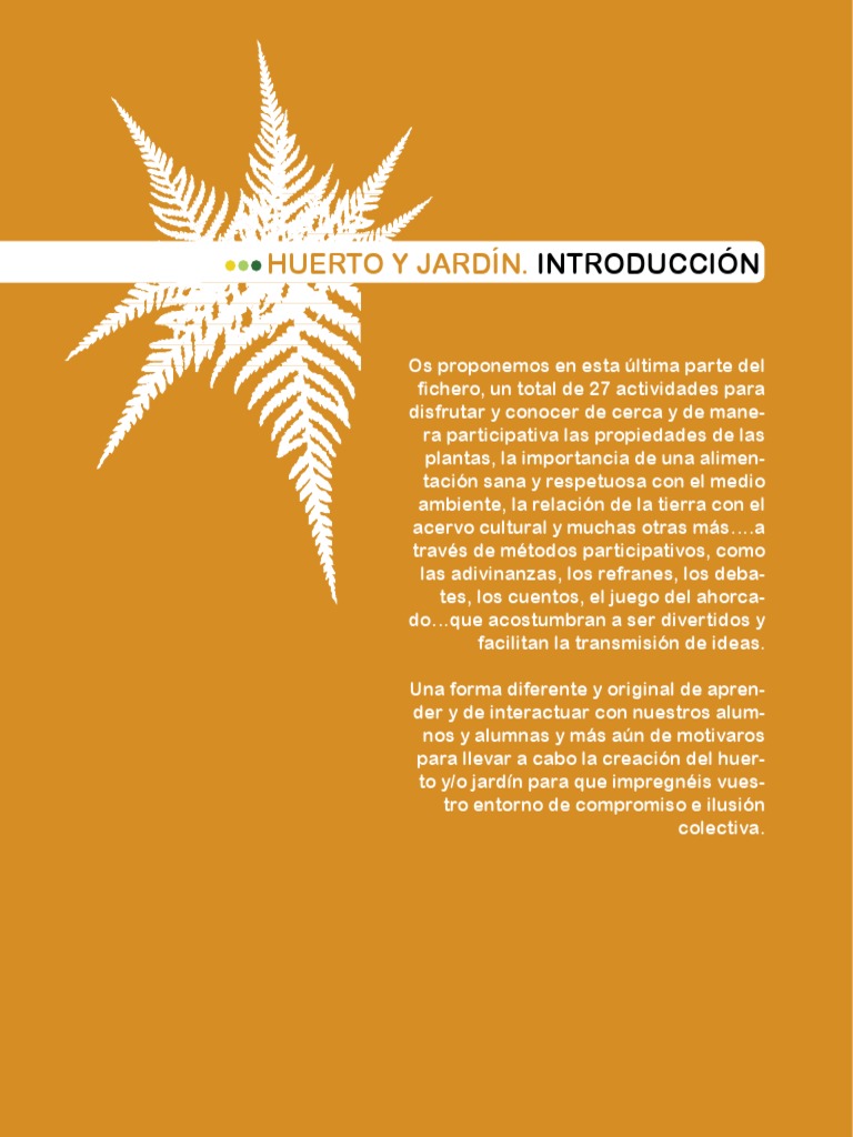 Huerto Jardin Actividades Infantil Primaria | PDF | Siembra | Los bosques