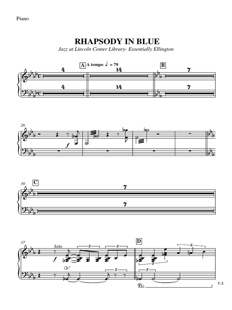 Rhapsody in Blue Piano | PDF