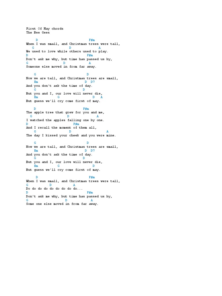 First of May Chords | PDF