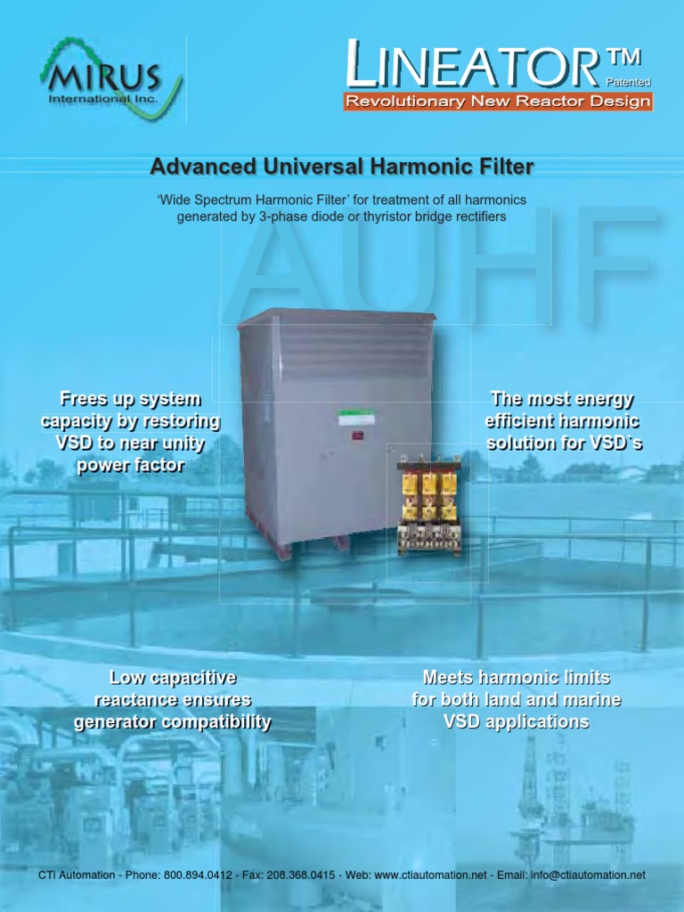 Mirus-AUHF-Lineator-Harmonic-Mitigation-Filters.pdf | Capacitor | Rectifier