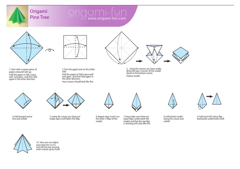 Origami Pine Tree Print PDF | PDF