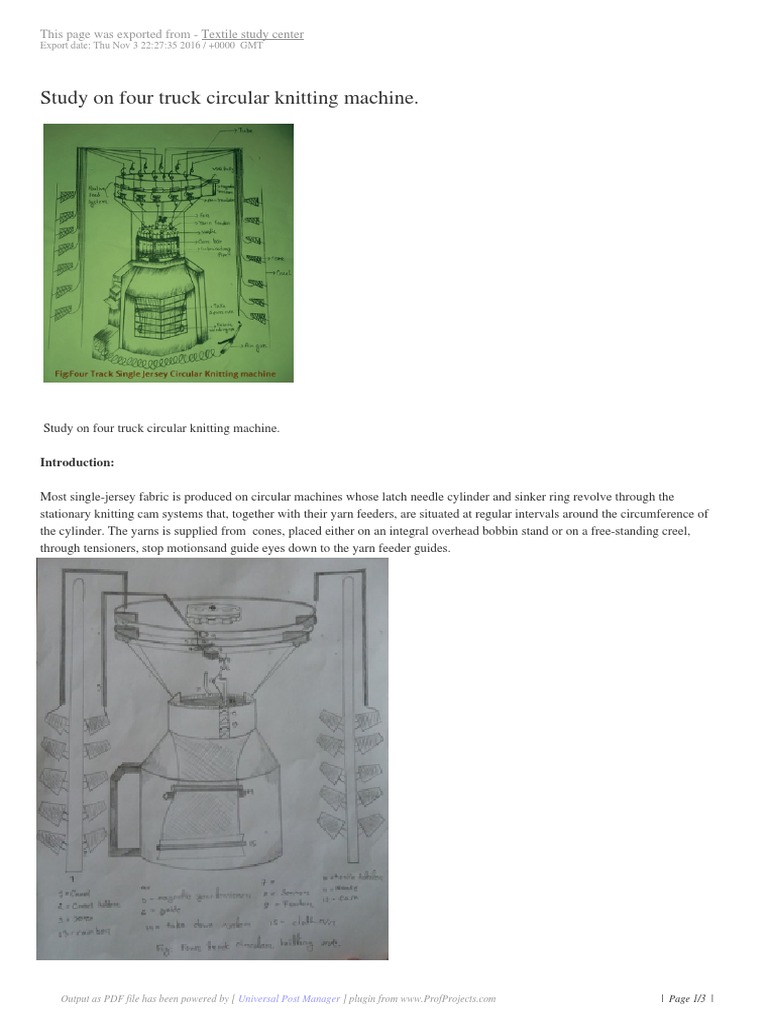 Four-Track Circular Knitting Machine Guide | PDF | Knitting | Textiles