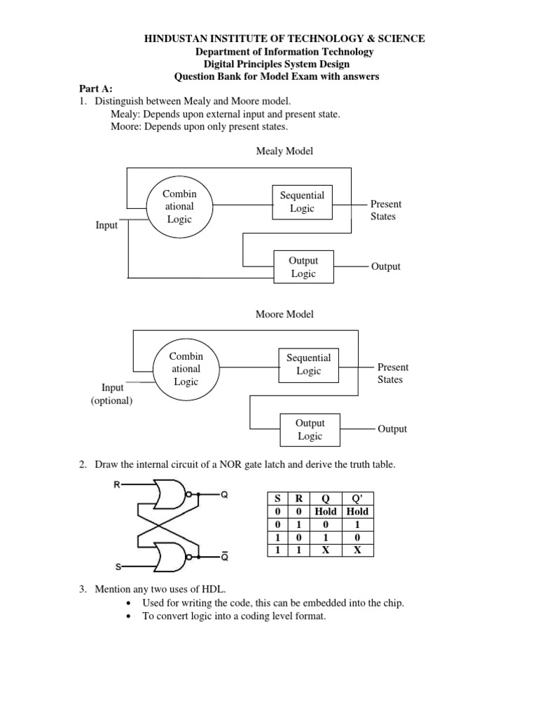 DPSD Model Question Bank With Answers | PDF | Electronic Engineering | Electrical Circuits