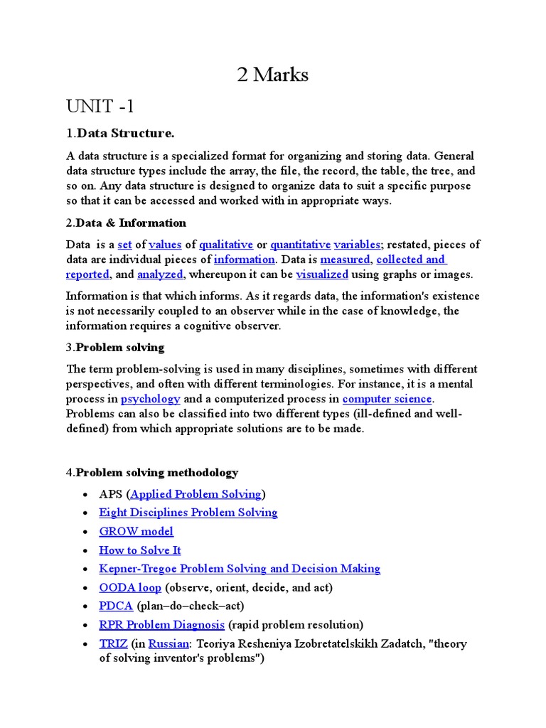 Data Structure (2marks) | Download Free PDF | Queue (Abstract Data Type) | Algorithms