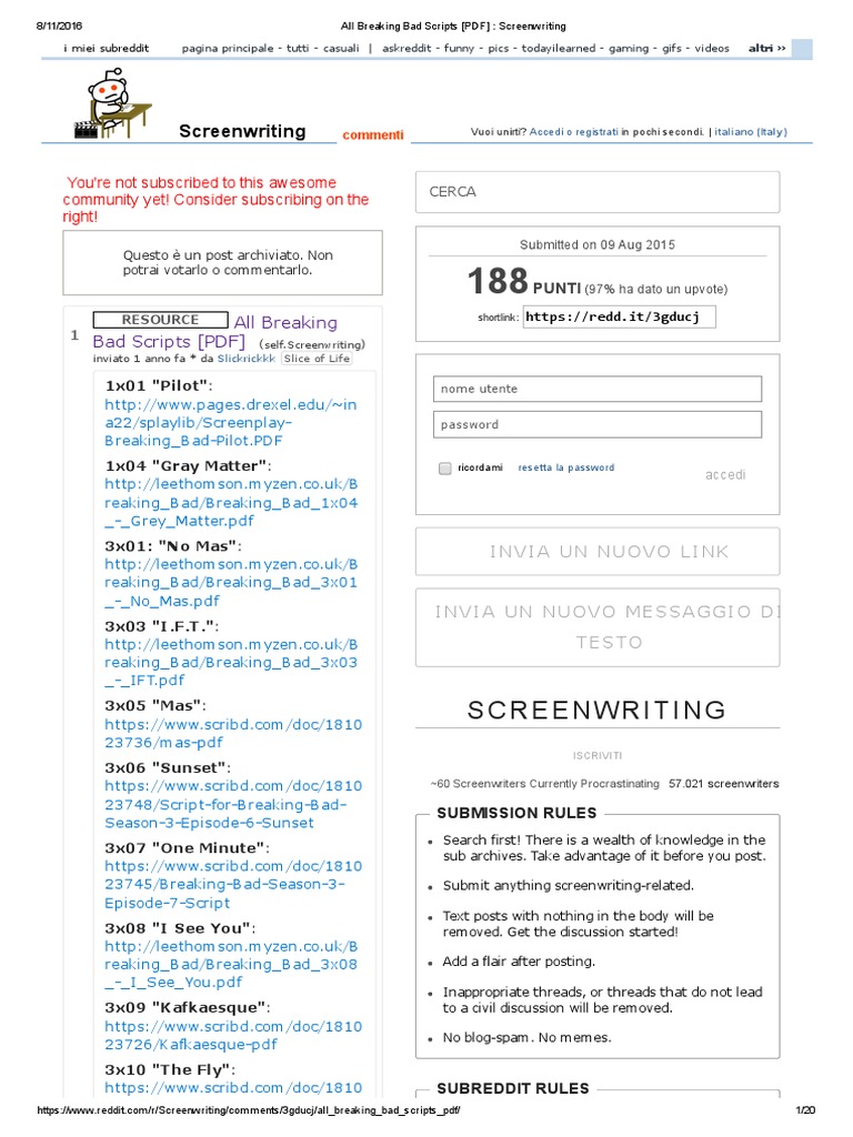All Breaking Bad Scripts (PDF) - Screenwriting | PDF