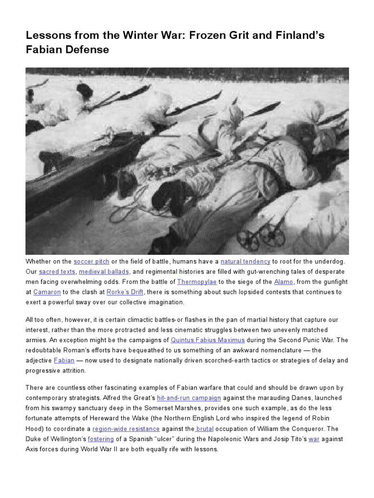 Lessons From The Winter War - Frozen Grit and Finland's Fabian Defense ...