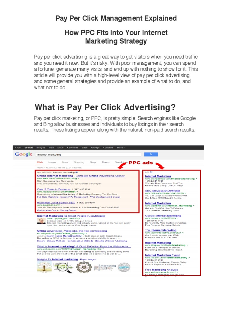 PPC Explained | PDF | Promotion And Marketing Communications | Search ...
