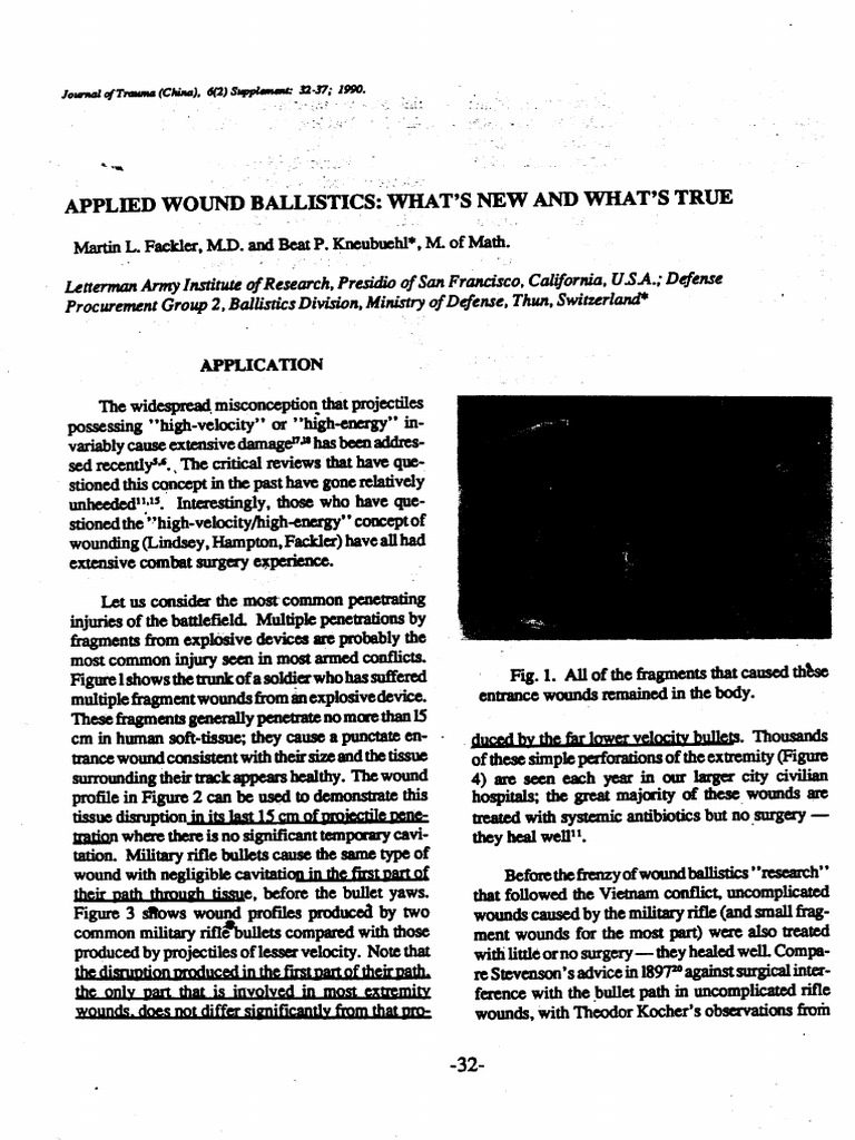Applied Wound Ballistics | PDF