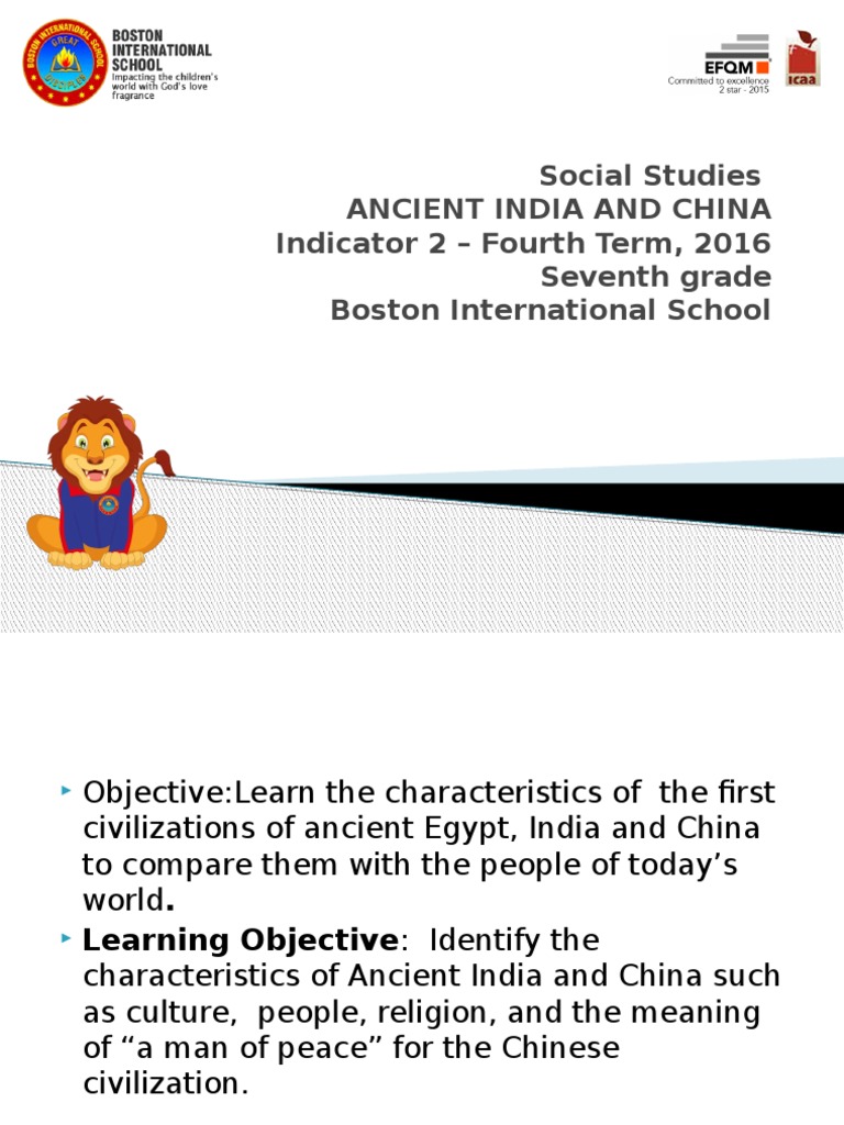 Social Studies Ancient India and China Indicator 2 - Fourth Term, 2016 ...