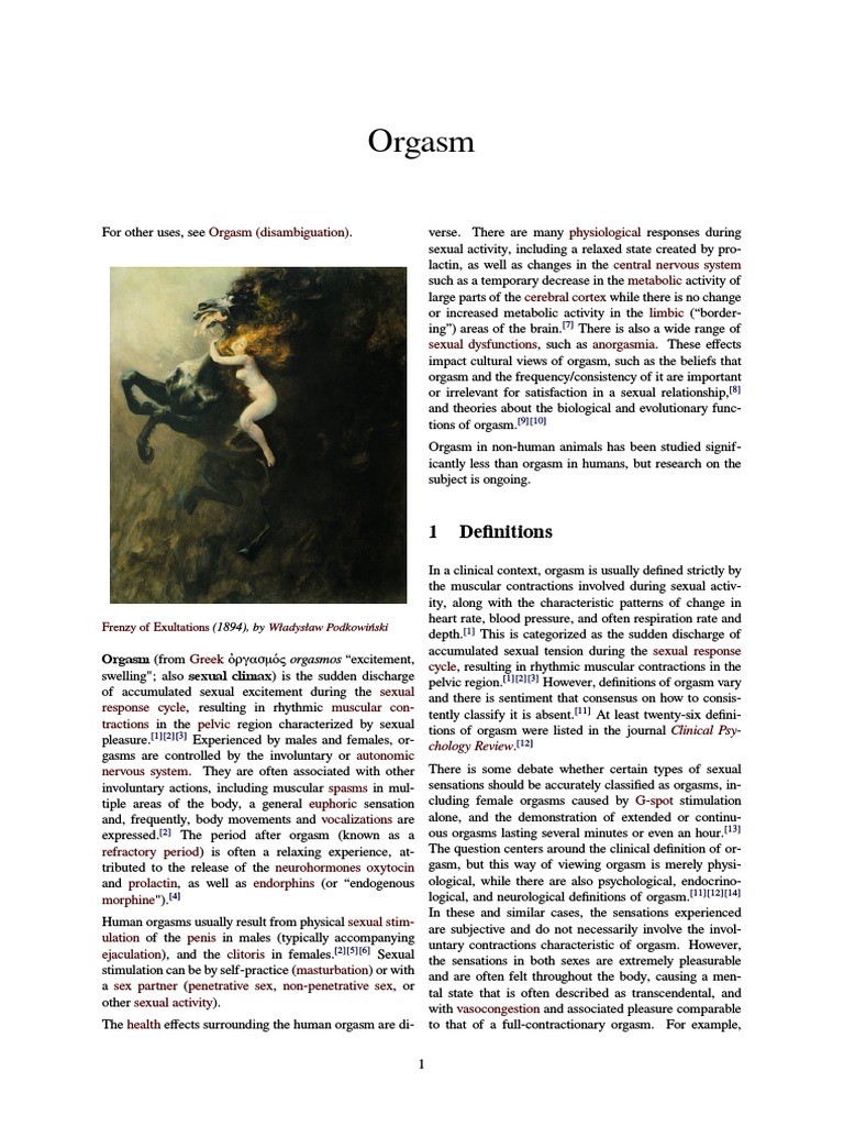 Orgasm | PDF | Orgasm | Clitoris