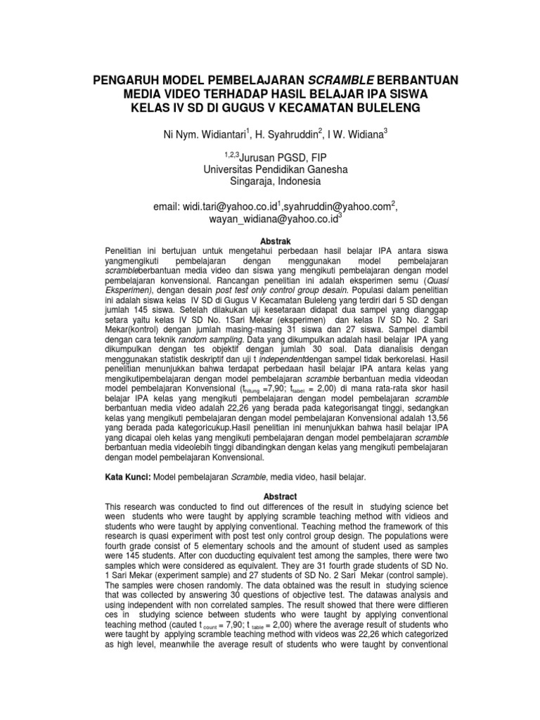 Video Scramble Tingkatkan Belajar IPA | PDF