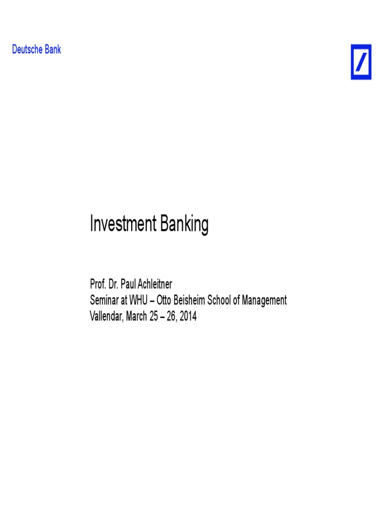 Investment Banking 2014 | PDF | Collateralized Debt Obligation | Asset ...