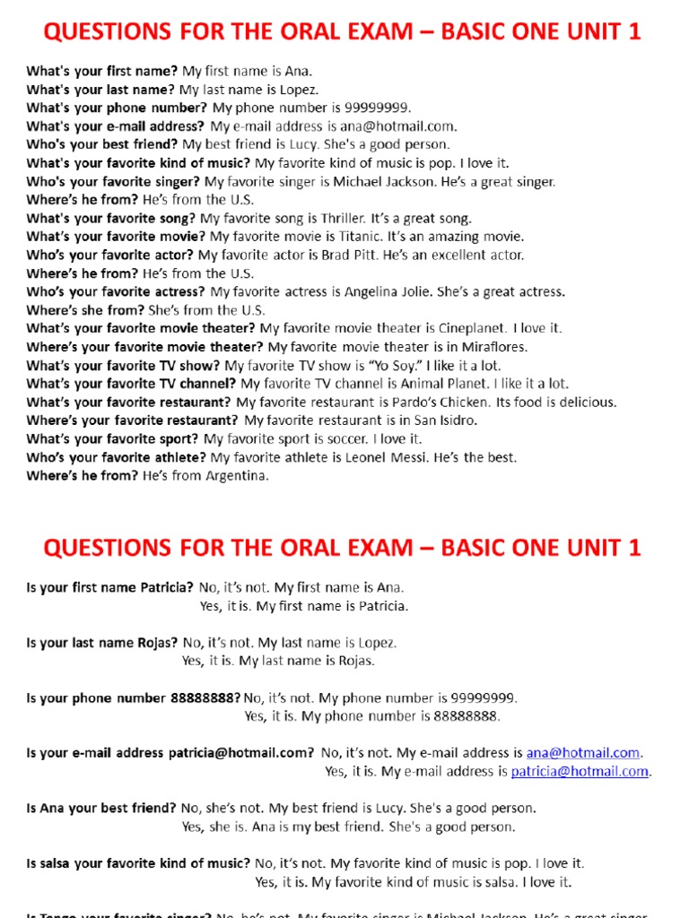 Basic One Unit 1 | PDF