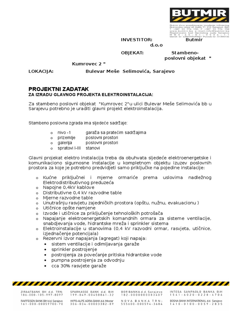 Projektni Zadatak Elektro | PDF