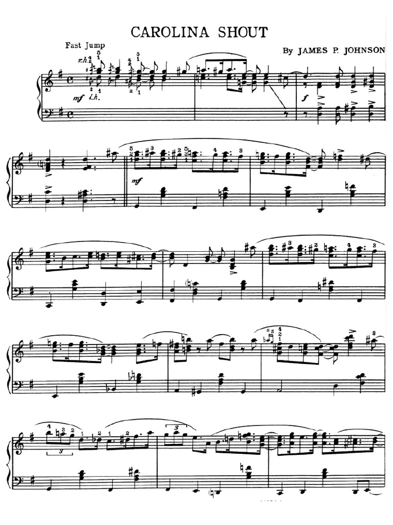 Johnson, James P. (Jimmy Johnson) - Carolina Shout - by Jimmy Johnson ...