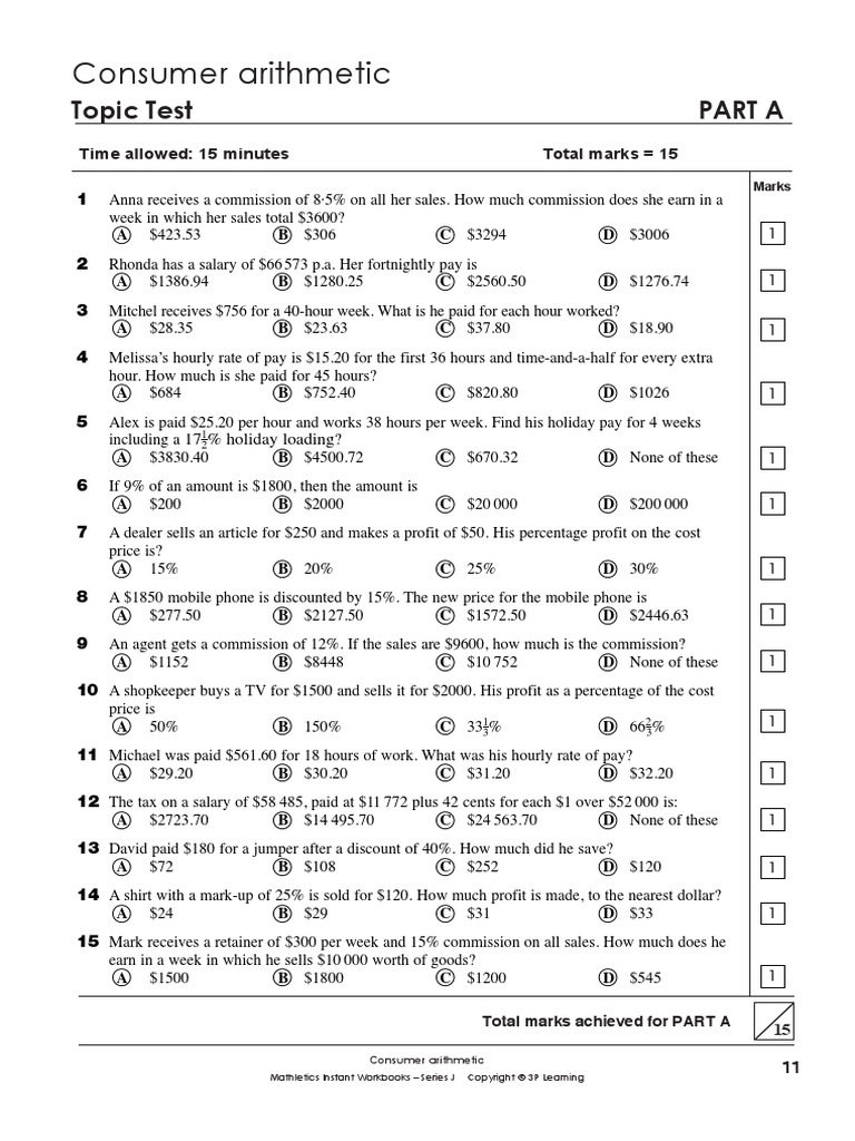 Consumer Arithmetic 2 PDF | PDF | Finance & Money Management