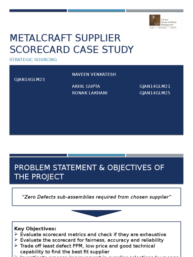 MetalCraft Case | PDF | Supply Chain | Reliability Engineering