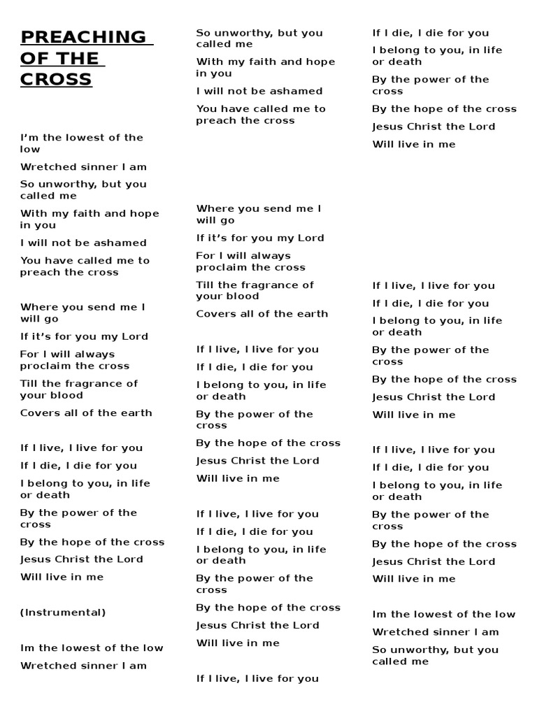 Preaching of the Cross