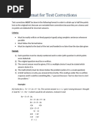 Test Corrections Template | PDF