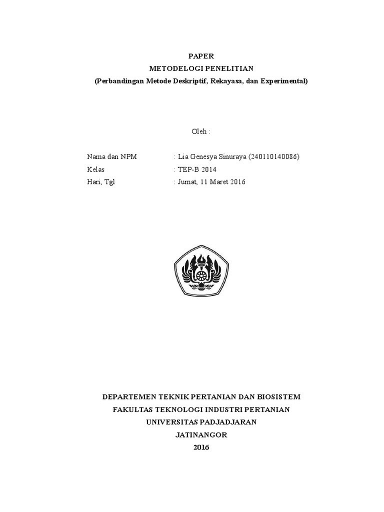 PAPER Metode Penelitian | PDF | Sains & Matematika | Komputer