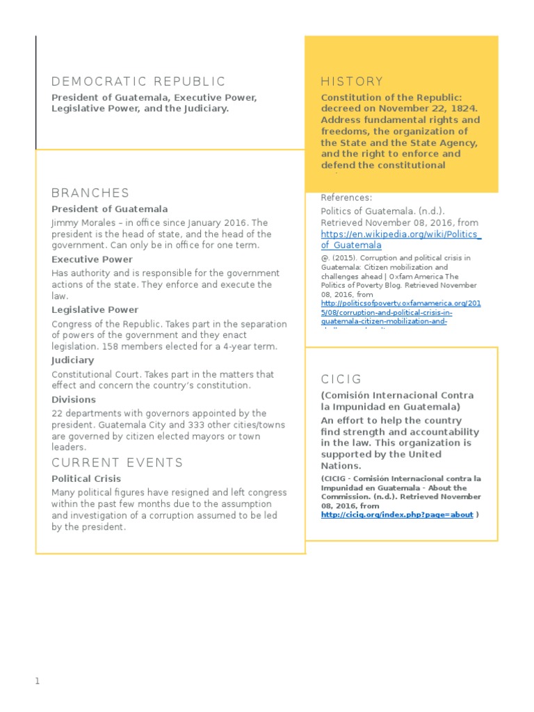 Guatemala's Political Structure Overview | PDF