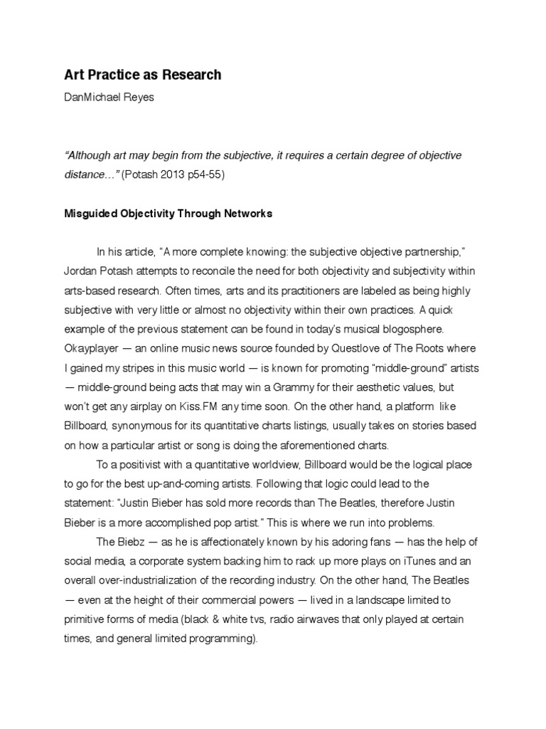 Art Practice As Research | PDF | Entertainment (General) | Arts (General)