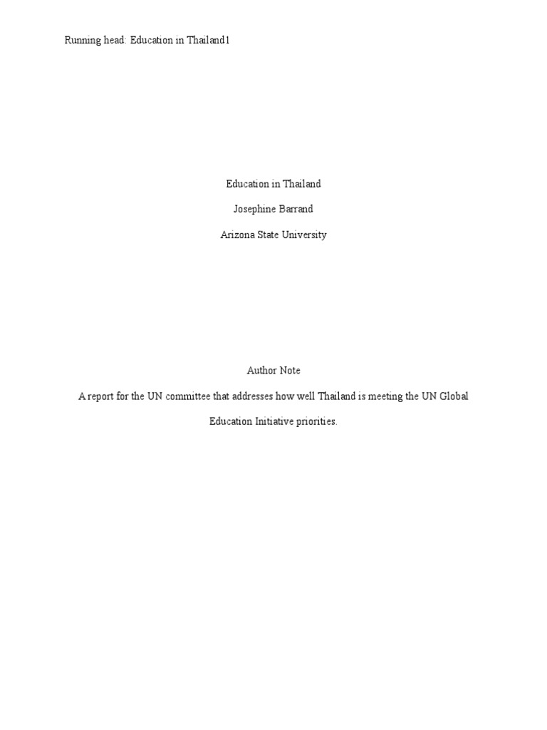 Education in Thailand | PDF | Literacy | Thailand