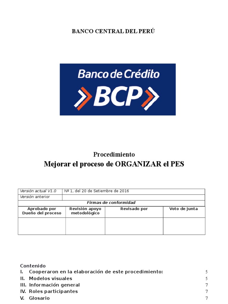Formato BCP - Ejecutar | PDF