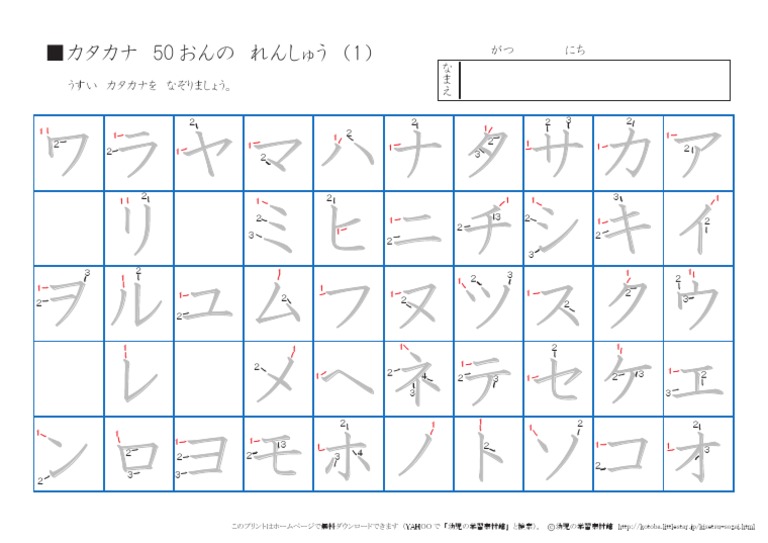Katakana Rensyu 1 PDF | PDF