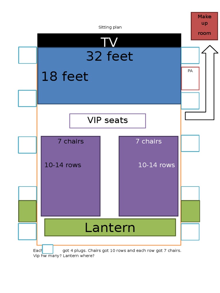 Floor Plan Layout for an Indoor Event Space Detailing Seating ...