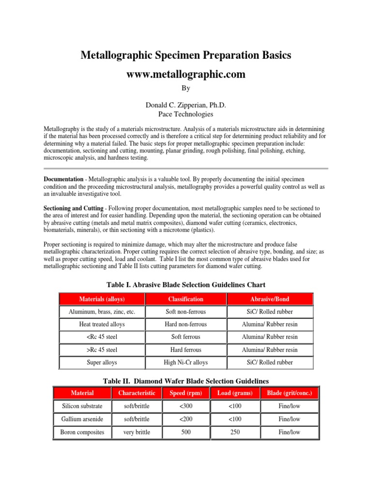 Metallographic Specimen Prep Guide | PDF | Hardness | Abrasive