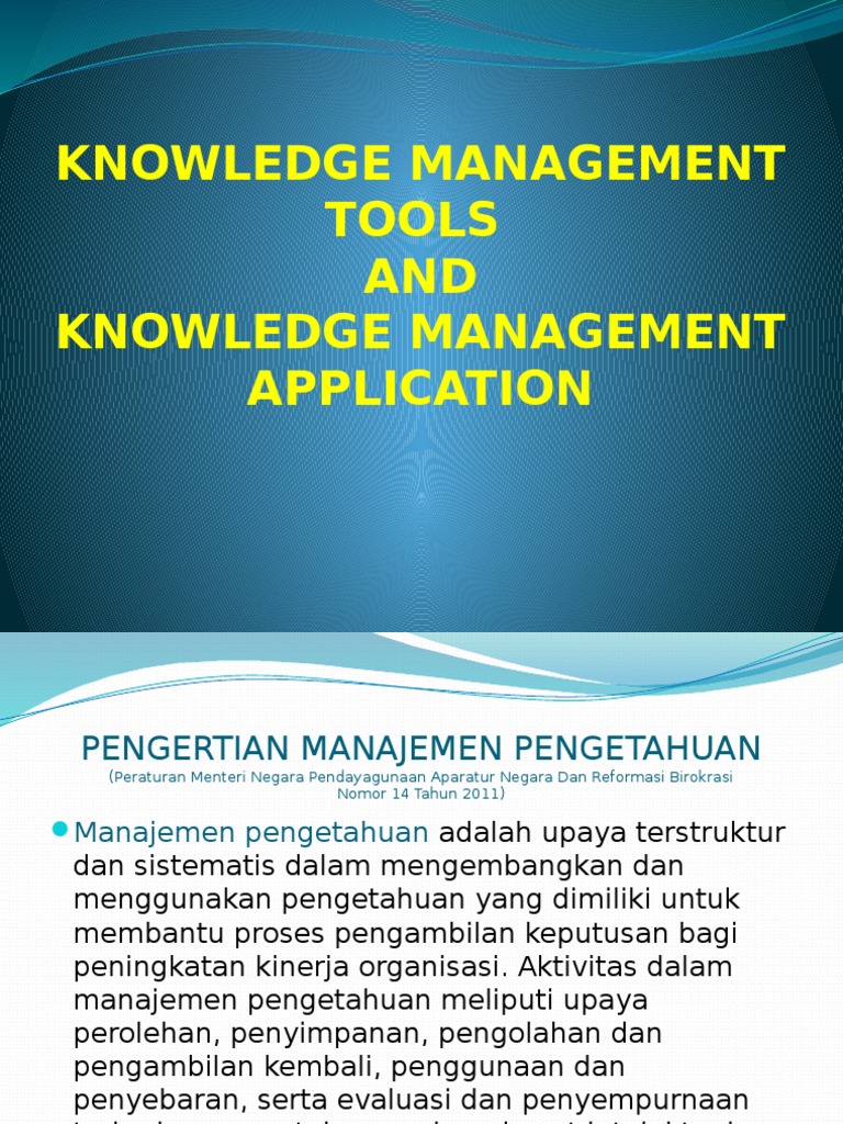 Knowledge Management Tools N App | PDF