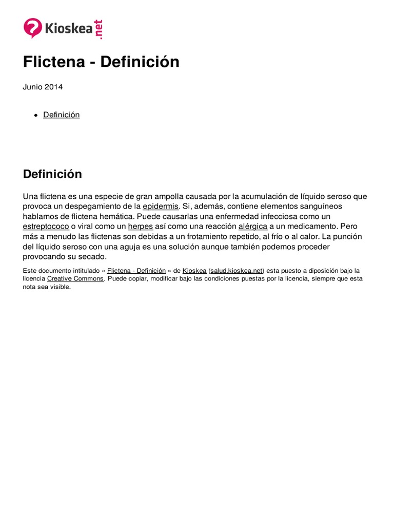 Flictena Definicion 15721 Mw96m4 | PDF