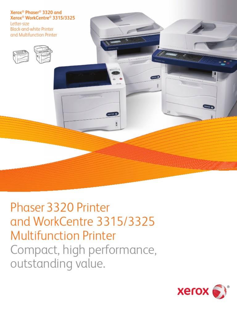 Phaser 3320 Printer and Workcentre 3315/3325 Multifunction Printer | PDF | Printer (Computing) | Fax