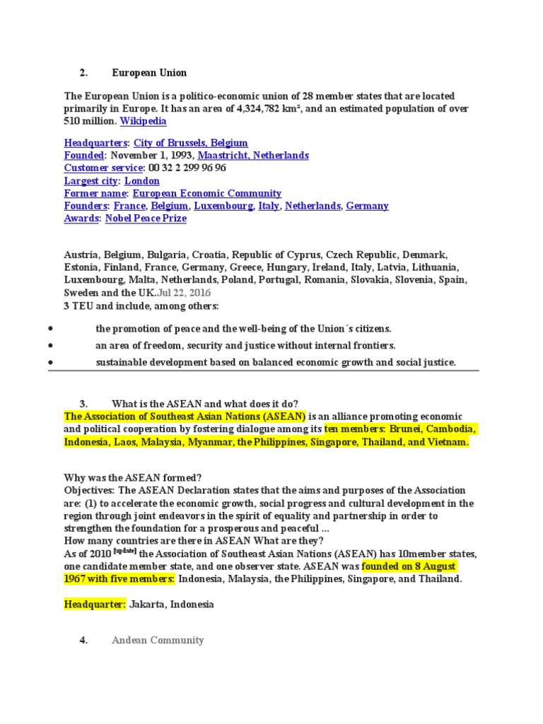 European Union: (Update) | PDF