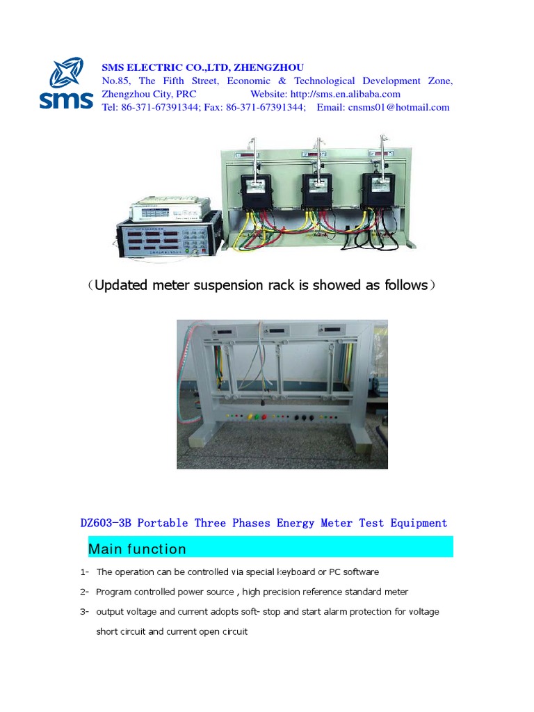 Three-Phase Energy Meter Test Equipment: DZ603-3B Portable Three Phases ...