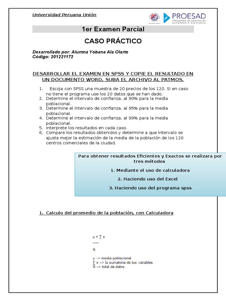 Intervalos de Confianza en SPSS | PDF | Intervalo de confianza | Spss