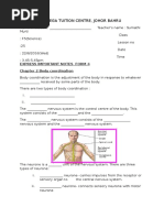 Science Notes Form 4 | PDF | Nervous System | Neuron