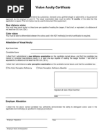 Eye Fitness Certificate Format | PDF