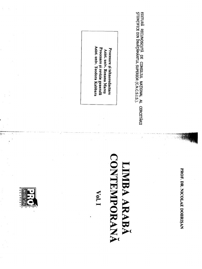Limba Araba Contemporana Vol. I | PDF