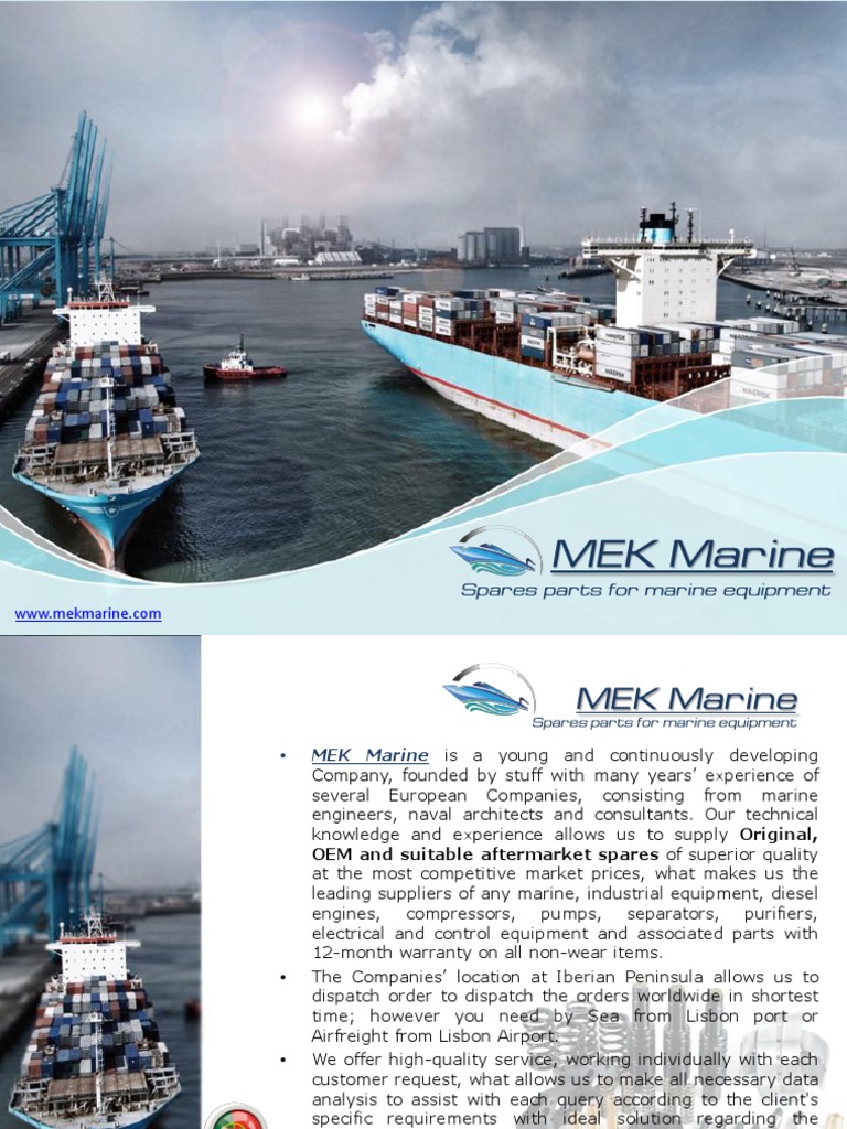 MEK Marine Mak Engine Spare Parts | PDF | Piston | Valve